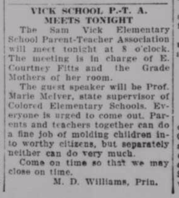 Vick School P.T.A. | Black Wide-Awake