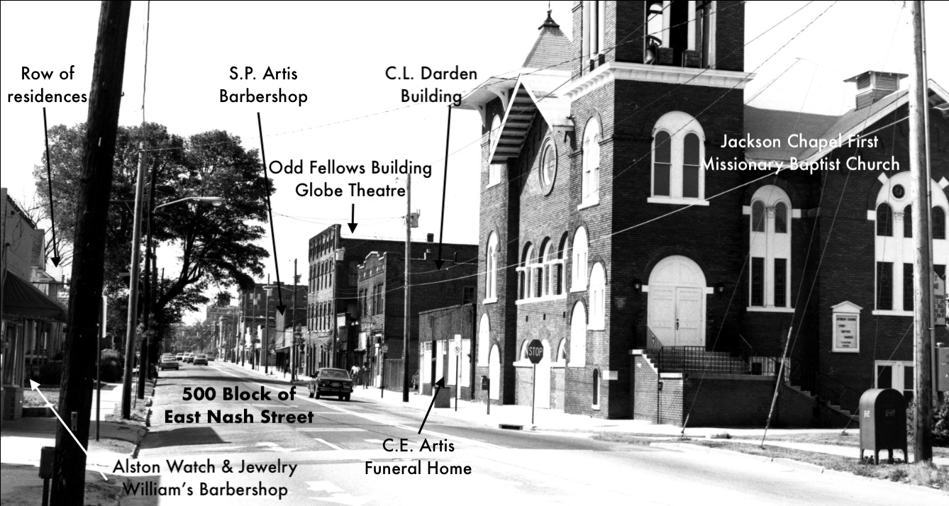 East Nash Street as viewed from First Baptist. | Black Wide-Awake
