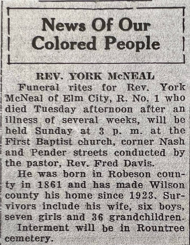 The obituary of Rev. John Wesley “York” McNeal. | Black Wide-Awake