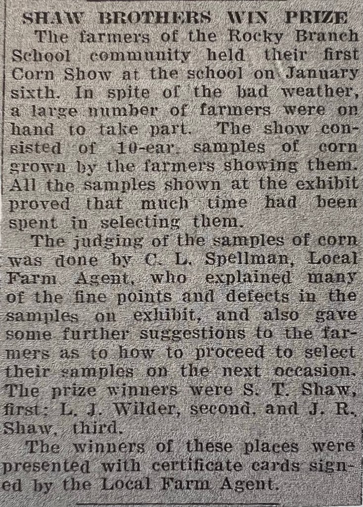Shaw brothers win corn show prize. | Black Wide-Awake