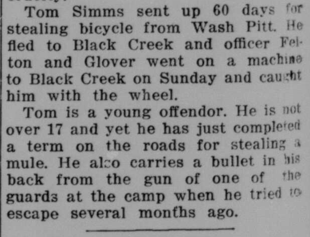 Simms shot in escape attempt. | Black Wide-Awake