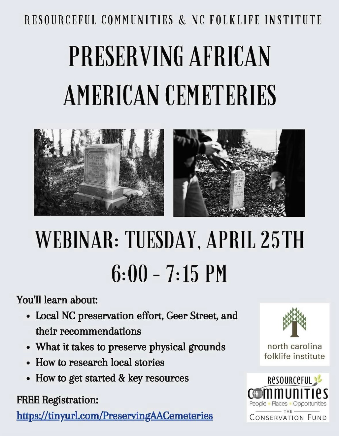 Lane Street Project: Preserving African American Cemeteries, a webinar ...