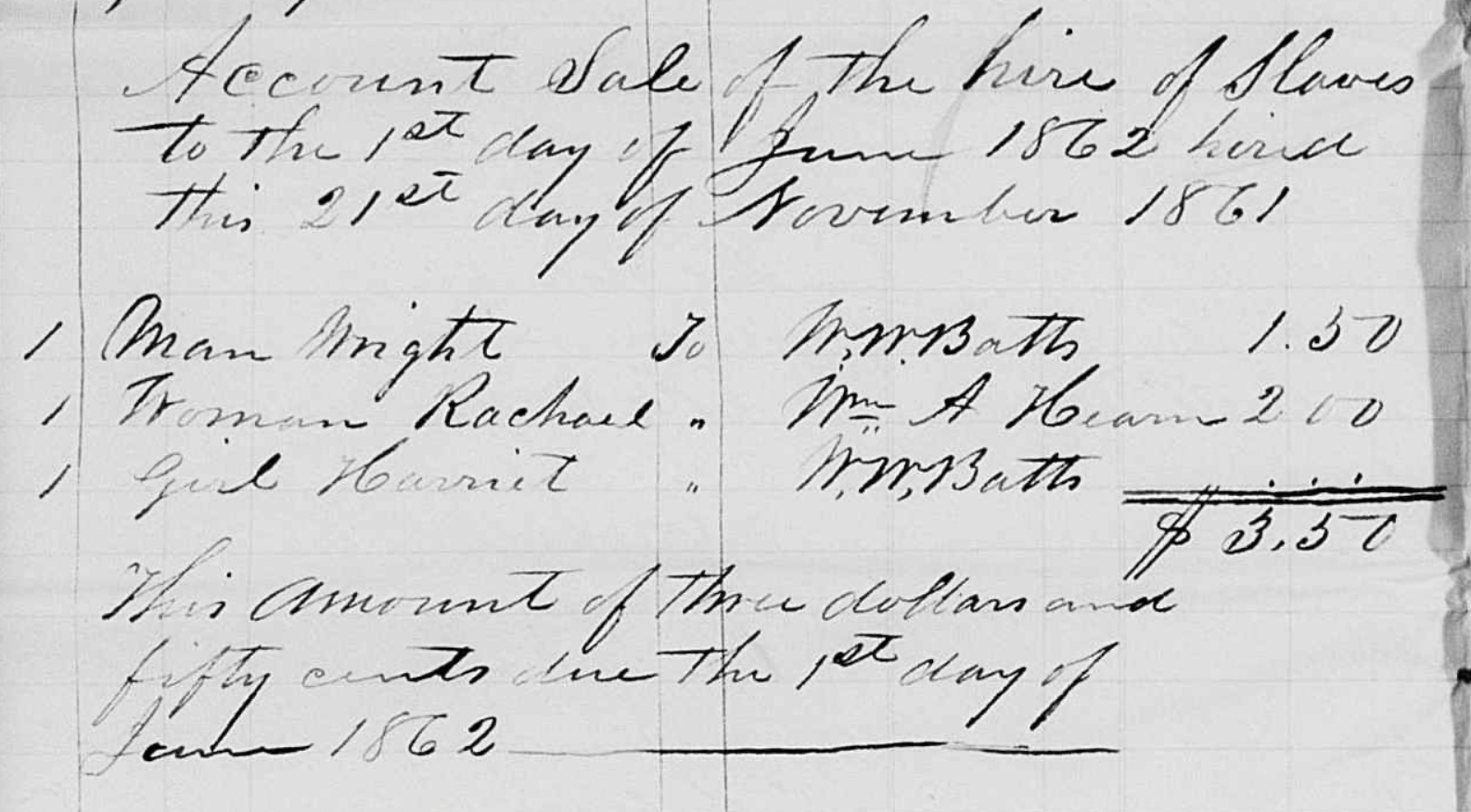 The estate of John Hearn (1861). | Black Wide-Awake