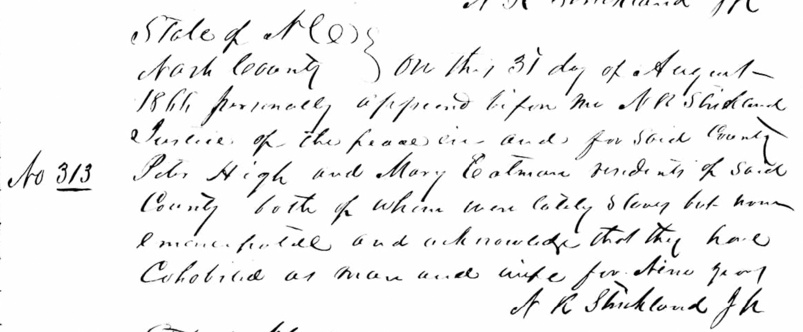 The estate of Alsey High (1848). | Black Wide-Awake