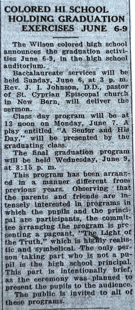 High school graduation exercises, 1937. | Black Wide-Awake