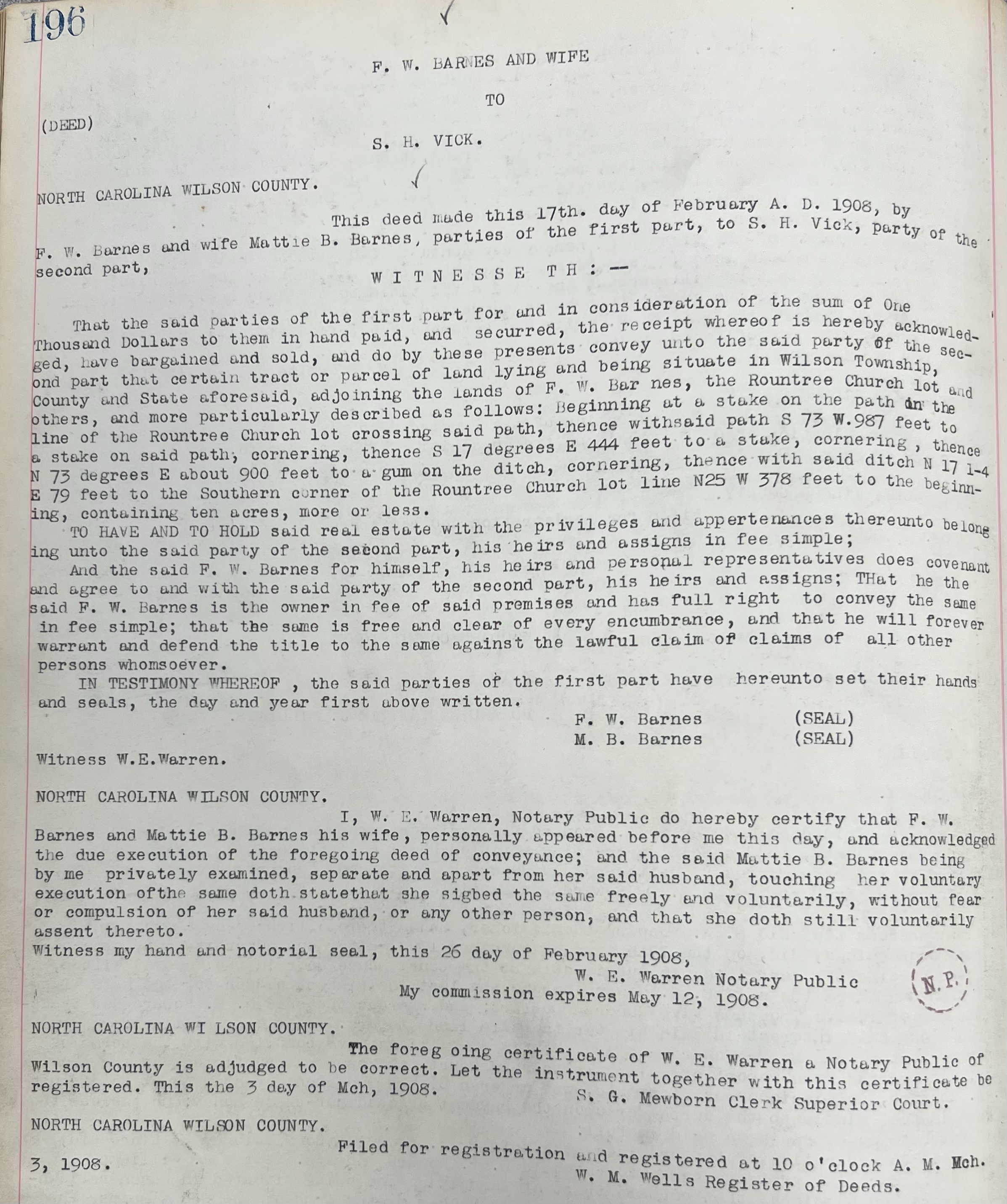 Lane Street Project: Sam Vick’s purchase of the lot. | Black Wide-Awake