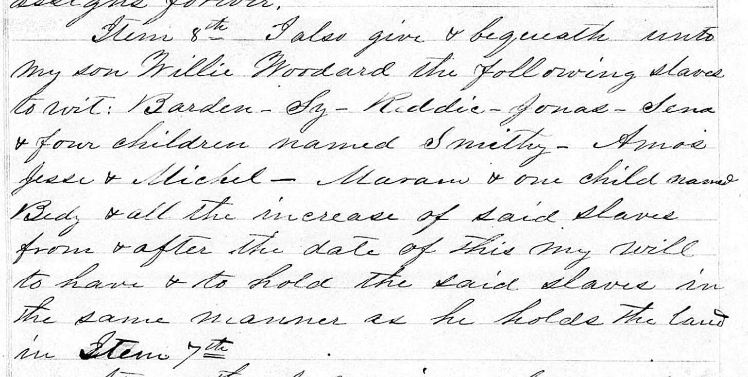 The last will and testament of Stephen Woodard Sr. (1858). | Black Wide ...