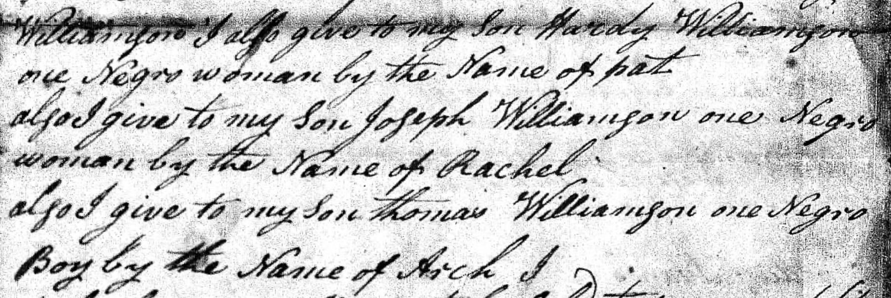 The last will and testament of Ann Williamson (1807). | Black Wide-Awake