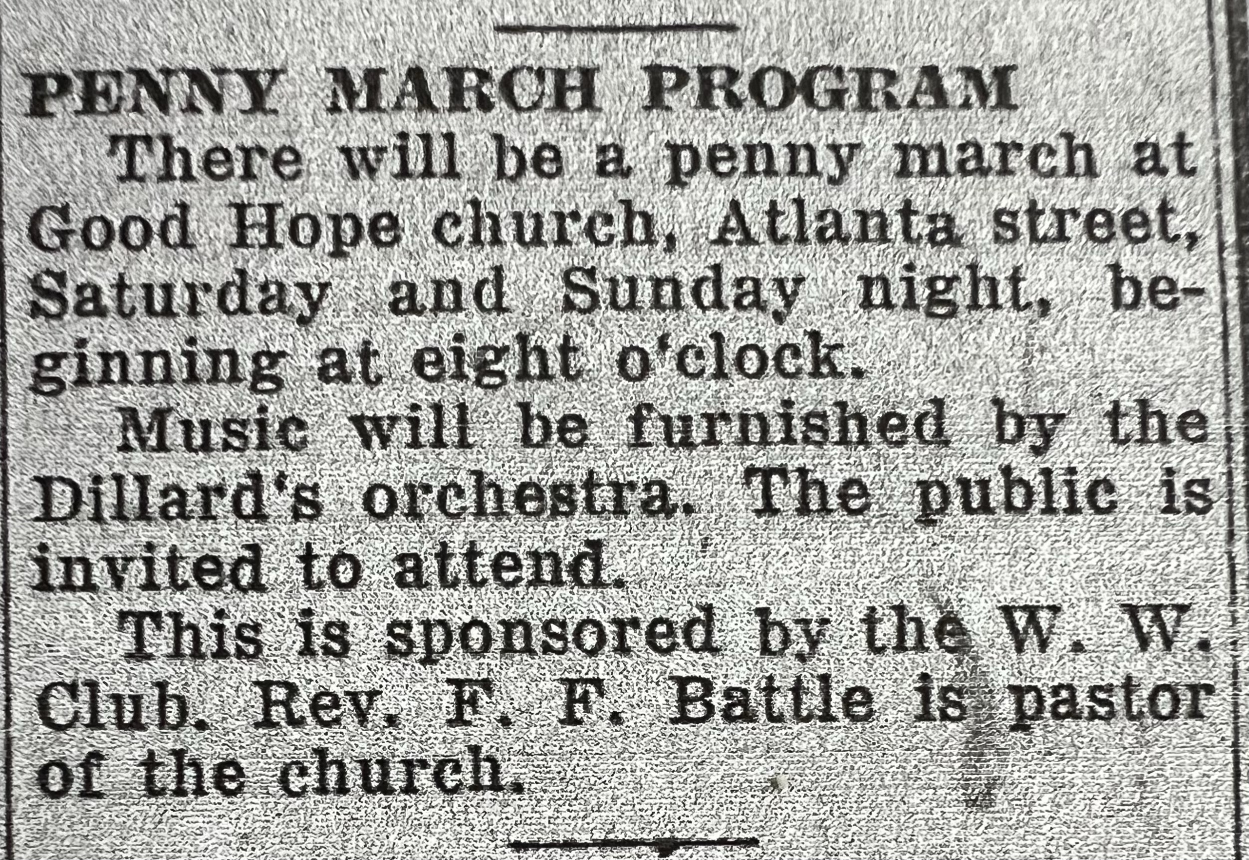 Penny March at Good Hope church. | Black Wide-Awake