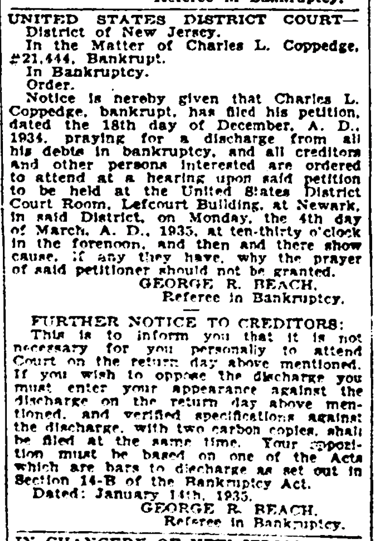 Charles L. Coppedge of Jersey City, New Jersey. | Black Wide-Awake