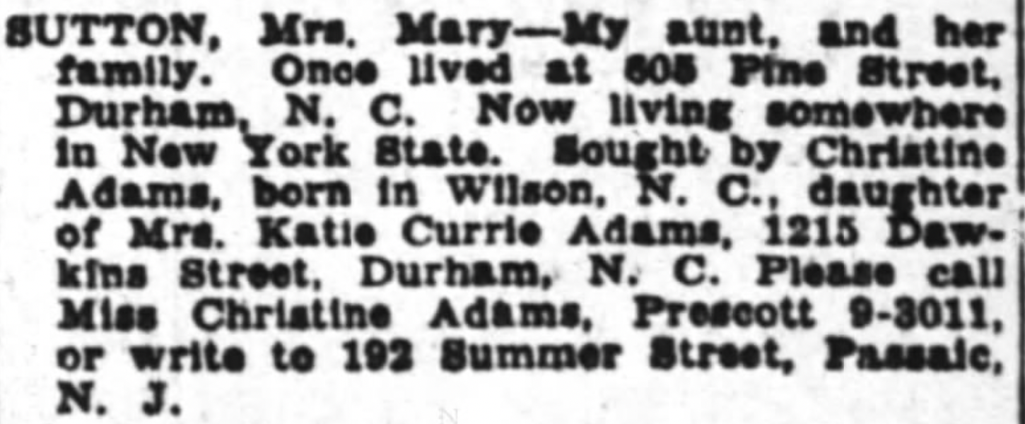 Seeking Mary Sutton and family. | Black Wide-Awake