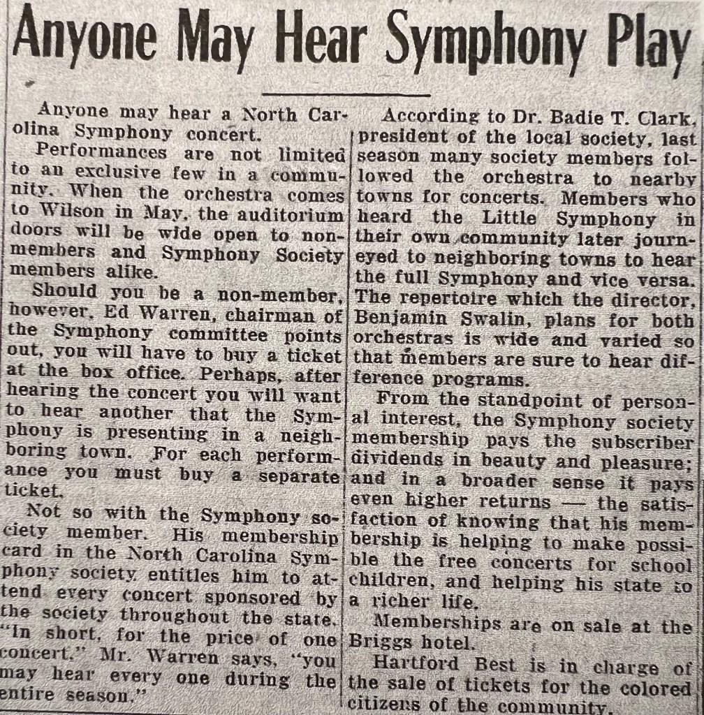 Anyone may hear the symphony play. | Black Wide-Awake