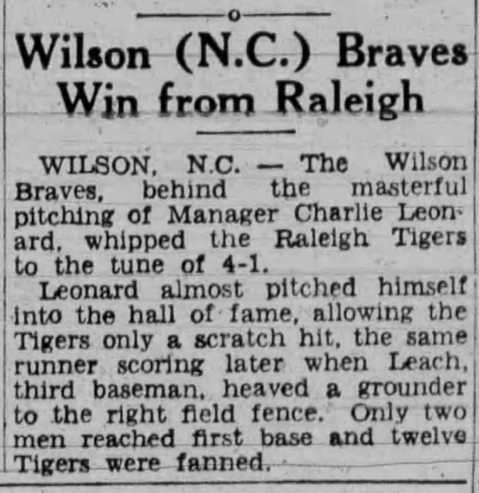 Wilson Braves best the Raleigh Tigers! | Black Wide-Awake